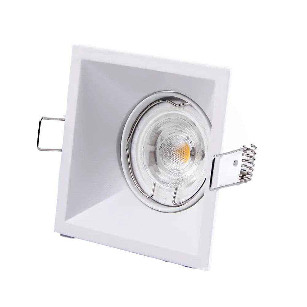 White Square Spotlight Frame – 125x125mm, Cut-Out 110x110mm – vishelectric